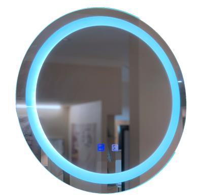 China 800×600mm Round LED Bathroom Mirror with Touch Screen, 24W IP44 Waterproof, 2800-6500K Color Temperature for sale