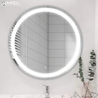 China 800×600mm Round LED Bathroom Mirror with Touch Screen, 24W IP44 Waterproof, 2800-6500K Color Temperature for sale