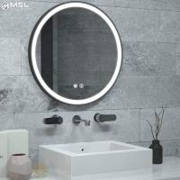 China 800×600mm Round LED Bathroom Mirror with Touch Screen, 24W IP44 Waterproof, 2800-6500K Color Temperature for sale