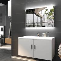 China 5mm LED Round Bathroom Mirror Silver Finish 12V 3000K-6000K Adjustable Lighting for Hotels and Homes for sale