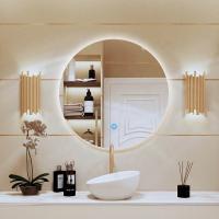 China 3200K Round Backlit LED Mirror with Smart Touch Control - 12V, 50,000 Hour Lifespan, Customizable Size and Functions for sale