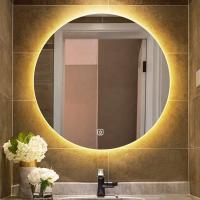 China 3200K Round Backlit LED Mirror with Smart Touch Control - 12V, 50,000 Hour Lifespan, Customizable Size and Functions for sale