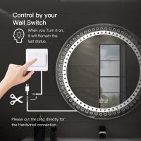 China Luxury LED Toilet Mirror Copper Free Anti Fog Shower Mirror 5mm 12V for sale