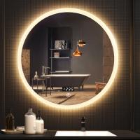 China Customized LED Round Bathroom Mirror Smart Luxury 3200K 12V with Bluetooth Speaker for sale