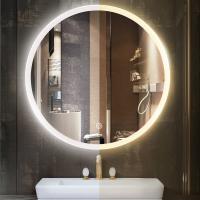 China Customized LED Round Bathroom Mirror Smart Luxury 3200K 12V with Bluetooth Speaker for sale