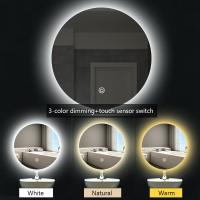China Copper Free Sensor Touch LED Backlit Bathroom Mirror 5mm Silver Glass with 12V Operation and 3-Year Warranty for sale