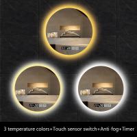 China Copper Free Sensor Touch LED Backlit Bathroom Mirror 5mm Silver Glass with 12V Operation and 3-Year Warranty for sale