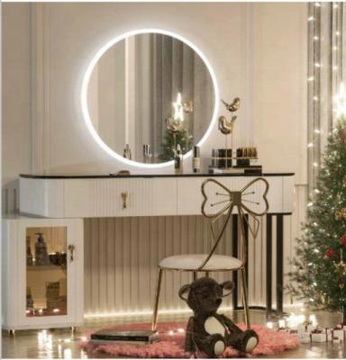 China Silver Round LED Bathroom Mirror with 6500K Lighting, 12V Voltage, Custom Sizes and 3-Year Warranty for sale