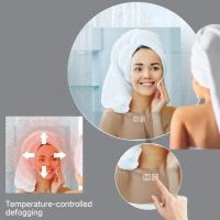 China Silver Round LED Bathroom Mirror with 6500K Lighting, 12V Voltage, Custom Sizes and 3-Year Warranty for sale