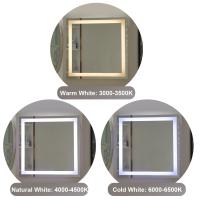 China Custom Wall Mounted 12V LED Smart Bathroom Mirror with 3000K-6000K CCT, Anti-Fog & 50,000 Hour Lifespan for sale
