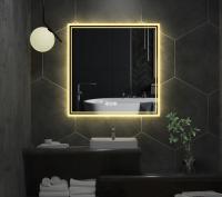 China 36 Inch IP44 LED Square Bathroom Mirror with Anti-Fog, Dimmable 3000K-6000K Lighting and 12V Operation for sale