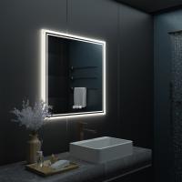 China 36 Inch IP44 LED Square Bathroom Mirror with Anti-Fog, Dimmable 3000K-6000K Lighting and 12V Operation for sale