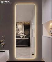China Aluminum LED Full Body Mirror 5mm with 3000K-6000K CCT, 12V Operation and Customizable Smart Features for sale