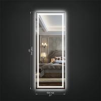 China Custom LED Floor Full Length Mirror 3000K-6000K CCT Dimmable with Anti-Fog 12V Voltage for Home Hotel Salon for sale