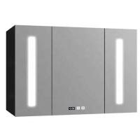 China Intelligent Triple Door Medicine Cabinet with 5mm Smart Mirror, 12V LED Lighting and Anti-Fog Technology for sale