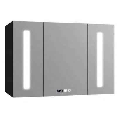 China Intelligent Triple Door Medicine Cabinet with 5mm Smart Mirror, 12V LED Lighting and Anti-Fog Technology for sale