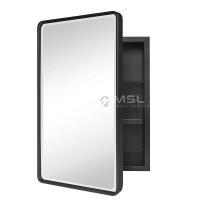 China 3000K-6000K LED Illuminated Bathroom Mirror Cabinet with Anti-Fog & 12V Power - Custom Sizes Available for sale
