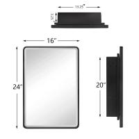China 3000K-6000K LED Illuminated Bathroom Mirror Cabinet with Anti-Fog & 12V Power - Custom Sizes Available for sale