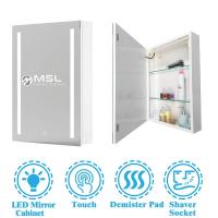 China Wall Mounted LED Bathroom Mirror Cabinet with 4000K Lighting, 12V Operation and Customizable Size Options for sale