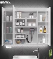 China Custom Aluminum LED Bathroom Mirror Cabinet with 12V 3000K-6000K CCT, Anti-Fog & 3-Year Warranty for sale