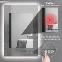 China Custom Aluminum LED Bathroom Mirror Cabinet with 12V 3000K-6000K CCT, Anti-Fog & 3-Year Warranty for sale