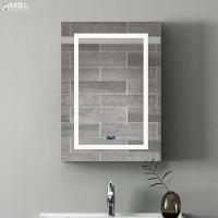 China Custom Square LED Light Mirror Cabinet with 12V Power and 3000K-6000K Color Temperature - Aluminum Frame Medicine Cabinet for sale