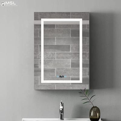 China Custom Square LED Light Mirror Cabinet with 12V Power and 3000K-6000K Color Temperature - Aluminum Frame Medicine Cabinet for sale