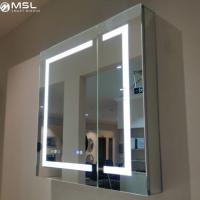 China Aluminum LED Mirror Cabinet 3000K-6000K Color Temperature 12V Bathroom Medicine Storage for sale