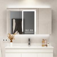 China Aluminum LED Bathroom Mirror Cabinet with Anti-Fog and Adjustable 3000K-6000K Lighting - 12V 50,000 Hour LED Lifespan for sale