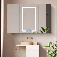 China Aluminum LED Bathroom Mirror Cabinet with Anti-Fog and Adjustable 3000K-6000K Lighting - 12V 50,000 Hour LED Lifespan for sale