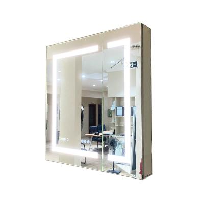 China 32-34 Inch LED Bathroom Mirror Cabinet with 12V Lighting, 3000K-6000K CCT, and 50,000-Hour Lifespan for sale