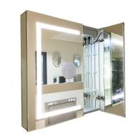 China 32-34 Inch LED Bathroom Mirror Cabinet with 12V Lighting, 3000K-6000K CCT, and 50,000-Hour Lifespan for sale