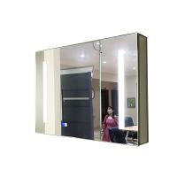 China Customized LED Illuminated Mirror Cabinet 3mm Lighted Medicine Cabinet 3000K 12V with Anti-Fog and Dimmable Features for sale