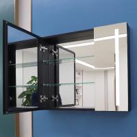 China 3000K LED Medicine Cabinet Square Wall Mounted Mirror with Touch Screen 12V Customized Size for sale