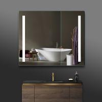 China 3000K LED Medicine Cabinet Square Wall Mounted Mirror with Touch Screen 12V Customized Size for sale