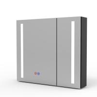 China 3000K LED Medicine Cabinet Square Wall Mounted Mirror with Touch Screen 12V Customized Size for sale