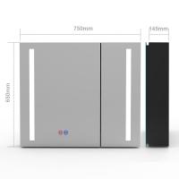 China 3000K LED Medicine Cabinet Square Wall Mounted Mirror with Touch Screen 12V Customized Size for sale