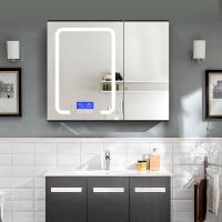 China Wall Mounted Smart Mirror Medicine Cabinet with LED Lighting 12V Custom Size for sale