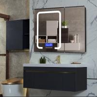 China Wall Mounted Smart Mirror Medicine Cabinet with LED Lighting 12V Custom Size for sale