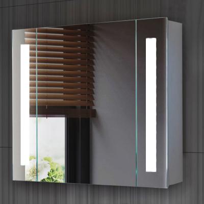 China 4000K LED Medicine Cabinet with Anti-Fog Technology - 12V Customizable Square Mirror for Hotel Bathrooms for sale