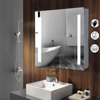 China 4000K LED Medicine Cabinet with Anti-Fog Technology - 12V Customizable Square Mirror for Hotel Bathrooms for sale