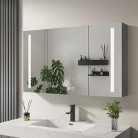 China Aluminum Frame LED Medicine Cabinet 3000K-6000K 3 Doors with 12V Power and 50,000 Hour LED Life for sale