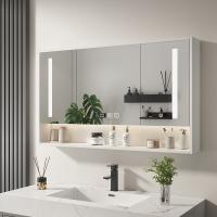 China Aluminum Frame LED Medicine Cabinet 3000K-6000K 3 Doors with 12V Power and 50,000 Hour LED Life for sale