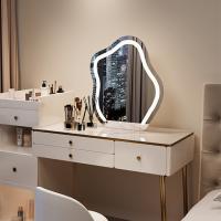 China Smart Touch Screen LED Makeup Mirror 4mm Cloud Shape 3000K-6000K CCT Dimmable Anti-Fog 12V for sale