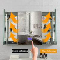 China 6000K 3-Door Smart LED Medicine Cabinet - Customizable Aluminum Frame with 12V Voltage and 50,000-Hour Lifespan for sale