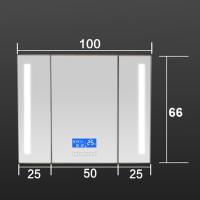 China 6000K 3-Door Smart LED Medicine Cabinet - Customizable Aluminum Frame with 12V Voltage and 50,000-Hour Lifespan for sale