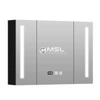 China 6000K 3-Door Smart LED Medicine Cabinet - Customizable Aluminum Frame with 12V Voltage and 50,000-Hour Lifespan for sale