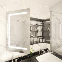 China Customizable Anti-Fog LED Bathroom Mirror Cabinet 12V 3000K-6000K with Smart Functions and 3-Year Warranty for sale