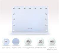 China 15 Bulb LED Vanity Mirror 5mm Hollywood Style with USB Port 12V Adjustable 3000K-6000K for sale