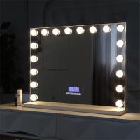 China 15/18 Bulb Dimmable Hollywood Vanity Mirror 4000K LED with Touch Sensor and USB Charging for sale